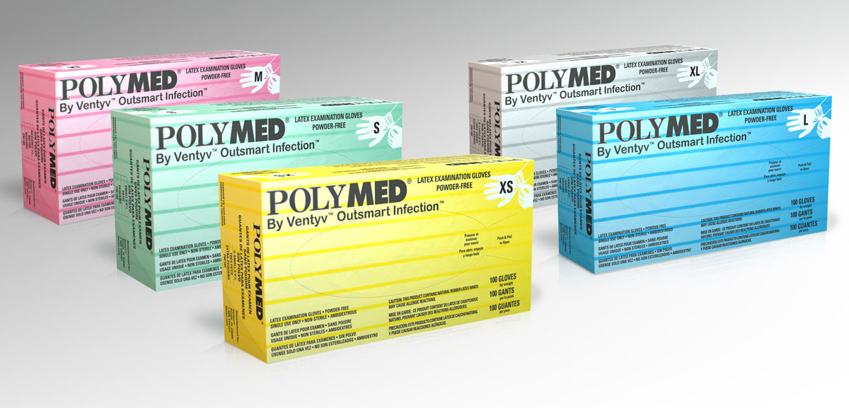 Ventyv Polymed Latex Gloves, Box of 100 – Spa Order